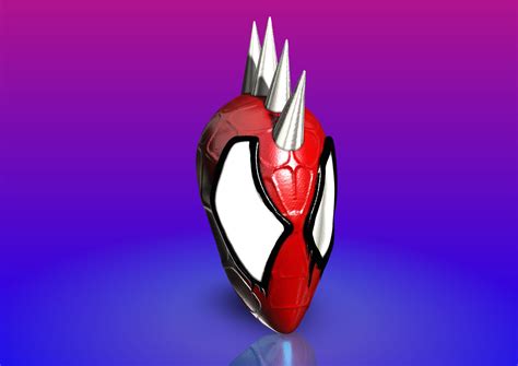 Fichier Stl Spider Punk Mask Faceshell Spider Man Across The Spider