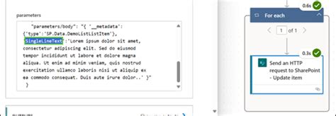Update A Single Line Of Text Column Using The Send Request To Sharepoint Action In Power