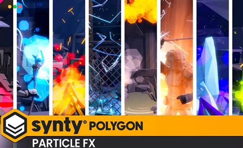 unity特效 风格化粒子特效 polygon particle fx low poly 3d art cgalpha