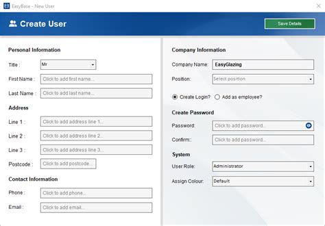 Getting Started Settings Adding New User EasyBase CRM