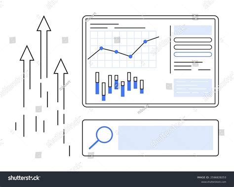 Digital Dashboard Line Graph Bar Chart Stock Vector Royalty Free 2596828253 Shutterstock