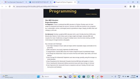 Nivasika Arivazhagan On Linkedin Python Bmicalculator