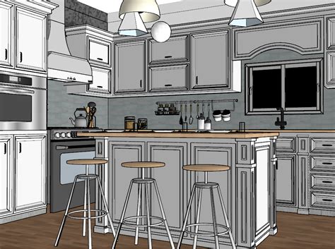 Neo Classical Kitchen Design 3d Model 10 Unknown Dwg Dae 3ds