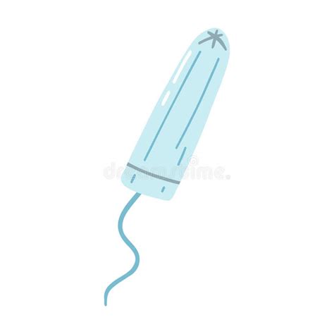 Hand Drawn Tampon Concept Of Female Period Menstrual Cycle Health