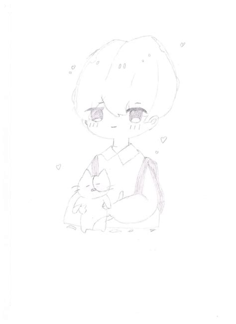 Chibi Anime Sketch Cat