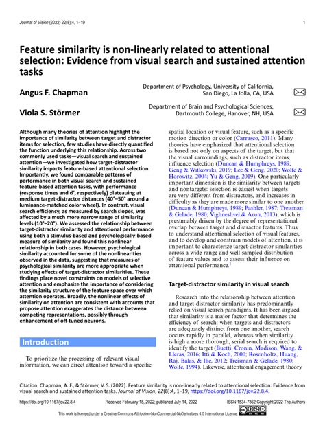 Pdf Feature Similarity Is Non Linearly Related To Attentional