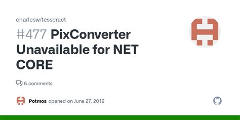 pixconverter unavailable for net core · issue 477 · charlesw tesseract