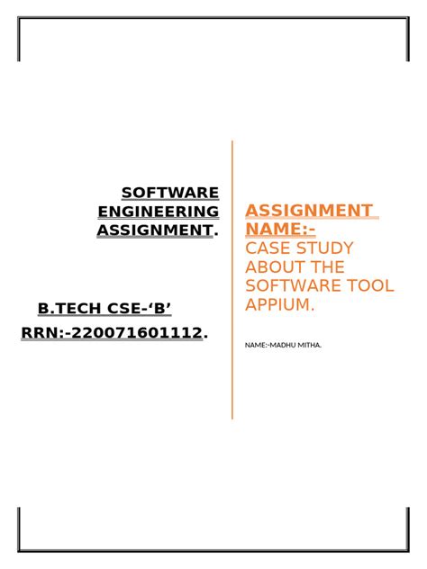 Software Engineering Assignment Pdf Mobile App Cross Platform Software