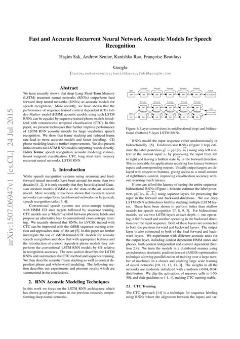 Fast And Accurate Recurrent Neural Network Acoustic Models For Speech