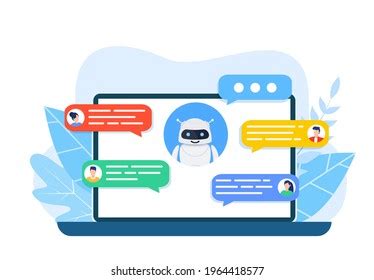 Chatbot Robot Concept Dialog Help Service Stock Illustration