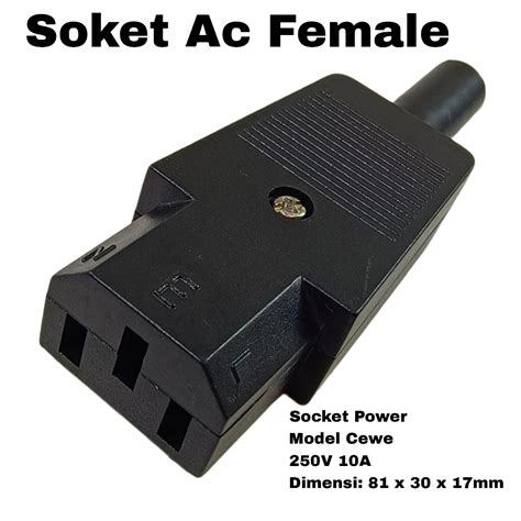 Jual Socket Power Komputer Soket AC Female Computer Colokan Power 250V 10A Shopee Indonesia
