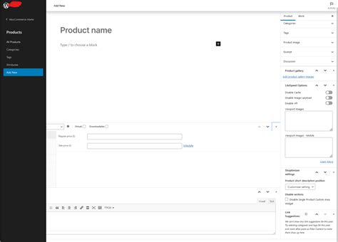 Edit Product Page Settings Shifted To The Left Partially Hidden R Woocommerce