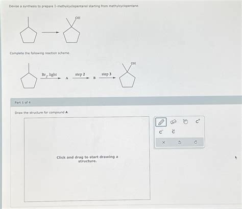 Solved Devise A Synthesis To Prepare 1 Methylcyclopentanol