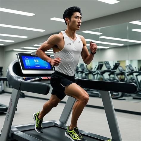 Muscular Bodybuilder Working Out In Gym Doing Exercises On Parallel