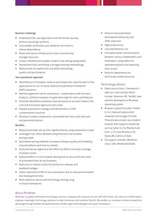 Selenium Framework For Testing Web Application Mindtree Pdf