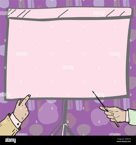 Businessman Pointing Finger Empty Presentation Board Representing Planning Future Projects