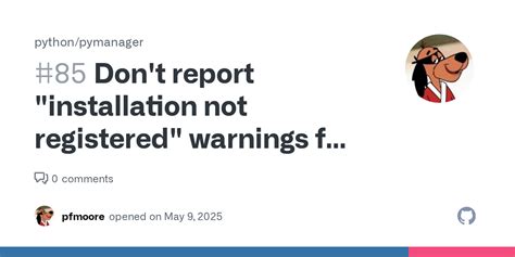 Dont Report Installation Not Registered Warnings For Versions Other Than The One Youre