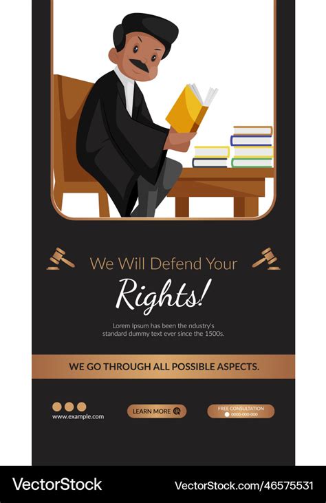 We Will Defend Your Rights Portrait Template Vector Image