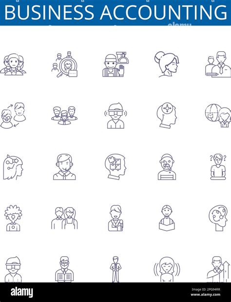 Business Accounting Line Icons Signs Set Design Collection Of