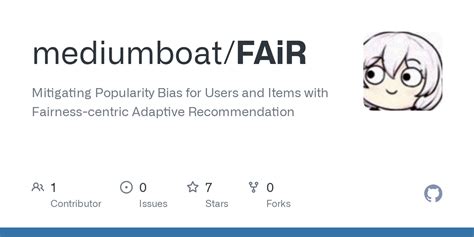 Github Mediumboatfair Mitigating Popularity Bias For Users And Items With Fairness Centric