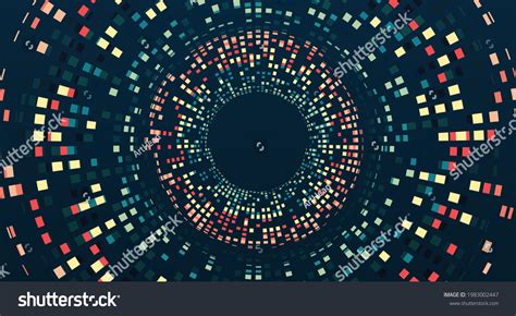 Vector Technology Background Big Data Visualization Stock Vector
