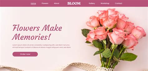flower shop website template