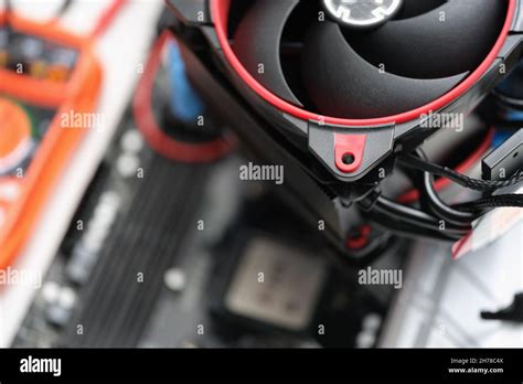 Cooling System For A Computer A Cooler For A Processor Close Up Stock Photo Alamy