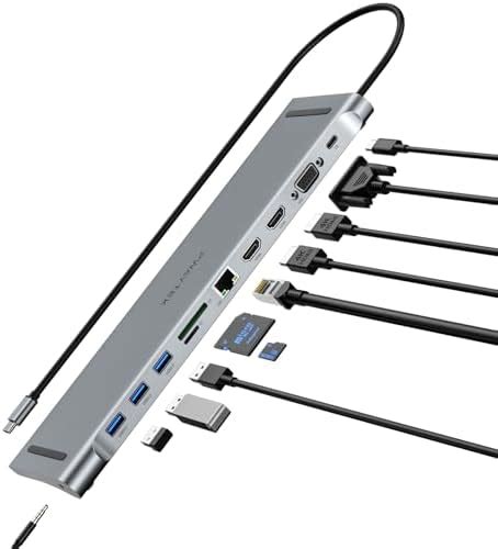 Usb C Docking Station 11 In 1 Usb C Hub Dual Monitor With 4k 60hz Hdmi Laptop Dual Monitor