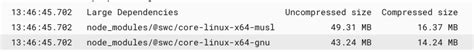 [bug] swc introduction in v0 11 0 increases bundle size and leads to