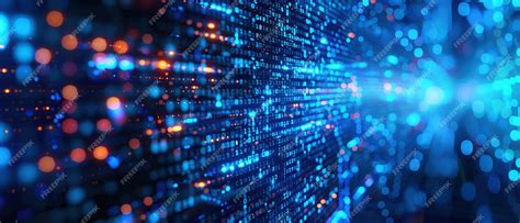 Premium Photo Digital Data Stream In Cyberspace Abstract Digital Data Streaming With Glowing