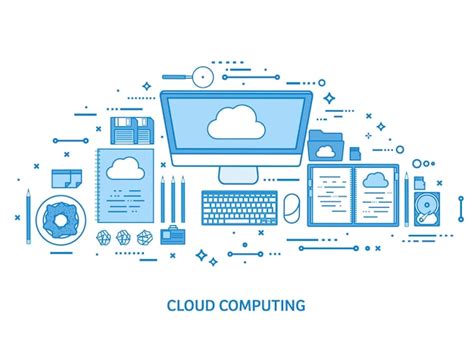 Premium Vector Cloud Computing Media Data Server Web Storage Digital