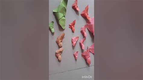 কাগজ দিয়ে প্রজাপতি বানানো Papercraft Paperbutterflies Youtube
