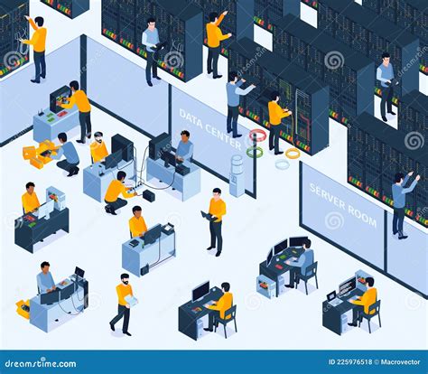 System Administrator Flat Background Cartoon Vector