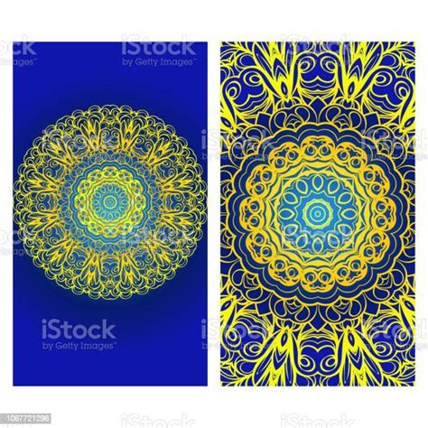 만다라 디자인 템플릿 카드입니다 벡터 일러스트입니다 방문 카드 비즈니스 인사말 카드 초대 0명에 대한 스톡 벡터 아트 및 기타 이미지 Istock