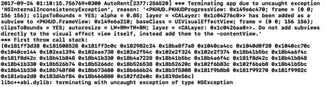 Ios Ios Issue With Pkhud Or Blur Crashes App Stack Overflow