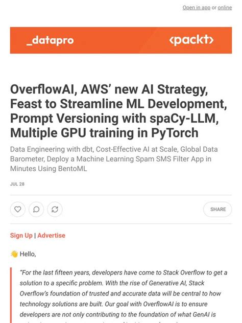 packt overflowai aws new ai strategy feast to streamline ml development prompt versioning