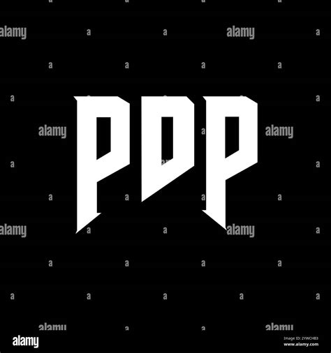 Pdp Letter Logo Design For Technology Company Pdp Logo Design Black