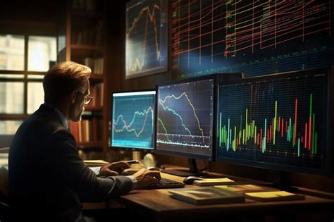 Premium Photo A Financial Analyst Examining Charts And Graphs