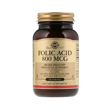 Solgar Folic Acid 800 Mcg Rafacare