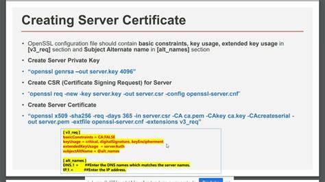 Creating Valid Ca Server And Client Certificates Using Openssl Youtube