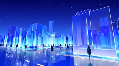 도시 야간 건물 심플 모던 마천루 비즈니스 3d 일러스트 배경 0명에 대한 스톡 사진 및 기타 이미지 0명 3차원 형태