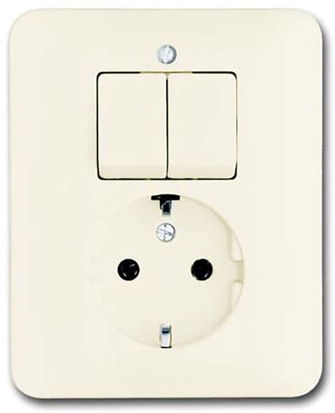 Abb Busch Jaeger Si Combined Switch Socket Outlet Cream 2cka001611a0