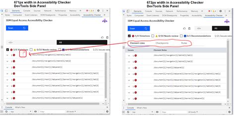 Bug Unable To Toggle Between `checkpoints` And `rules` In `accessibility Checker Side Panel