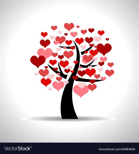 Love Tree Vector Black