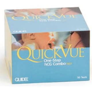 Quidel 20110 Quickvue One Step Combo HCG Test Kit Preg Serum Urine Csst 50 Bx 12 BX CA CIA