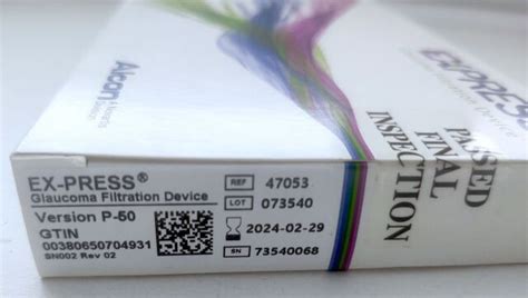 New Alcon 47053 Ex Press Glaucoma Filtration Device Version P 50 B2