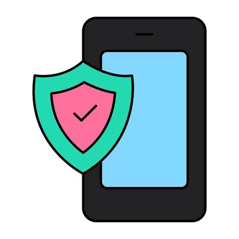 Mobile Security Icon In Unique Design 13003510 Vector Art At Vecteezy