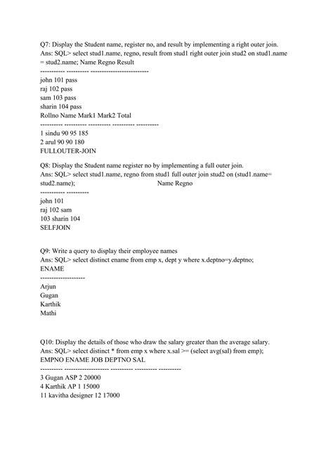 Dbms Lab Manual PDF Databases Computer Software And Applications