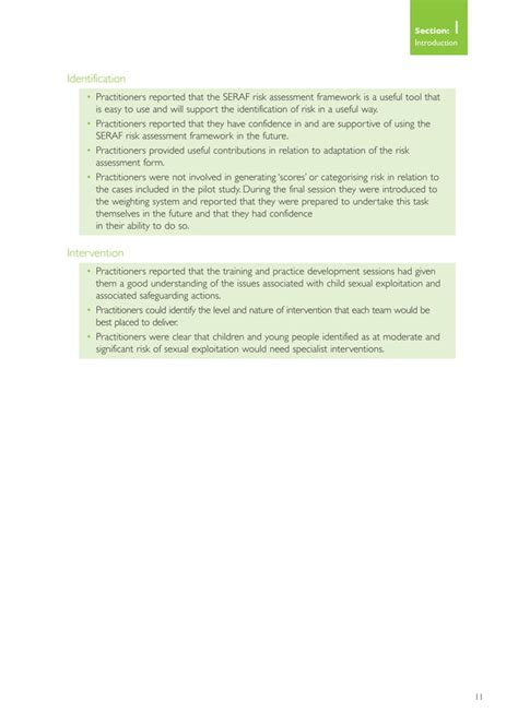 Sexual Exploitation Risk Assessment Framework A Pilot Study Pdf