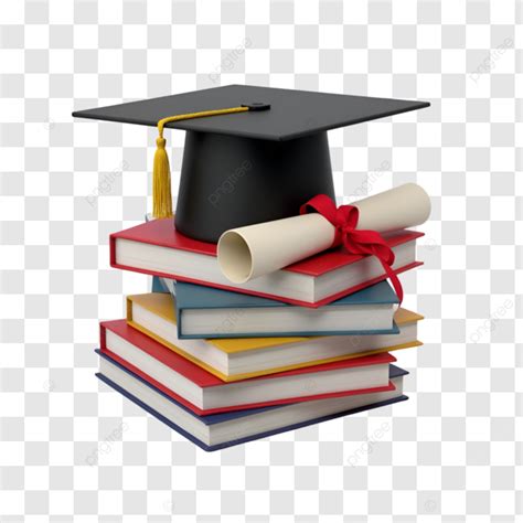 책 더미에 놓여있는 졸업 모자 졸업 모자 책더미 위에서 쉬고 있다 눈금 Png 일러스트 및 이미지 에 대한 무료 다운로드 Pngtree